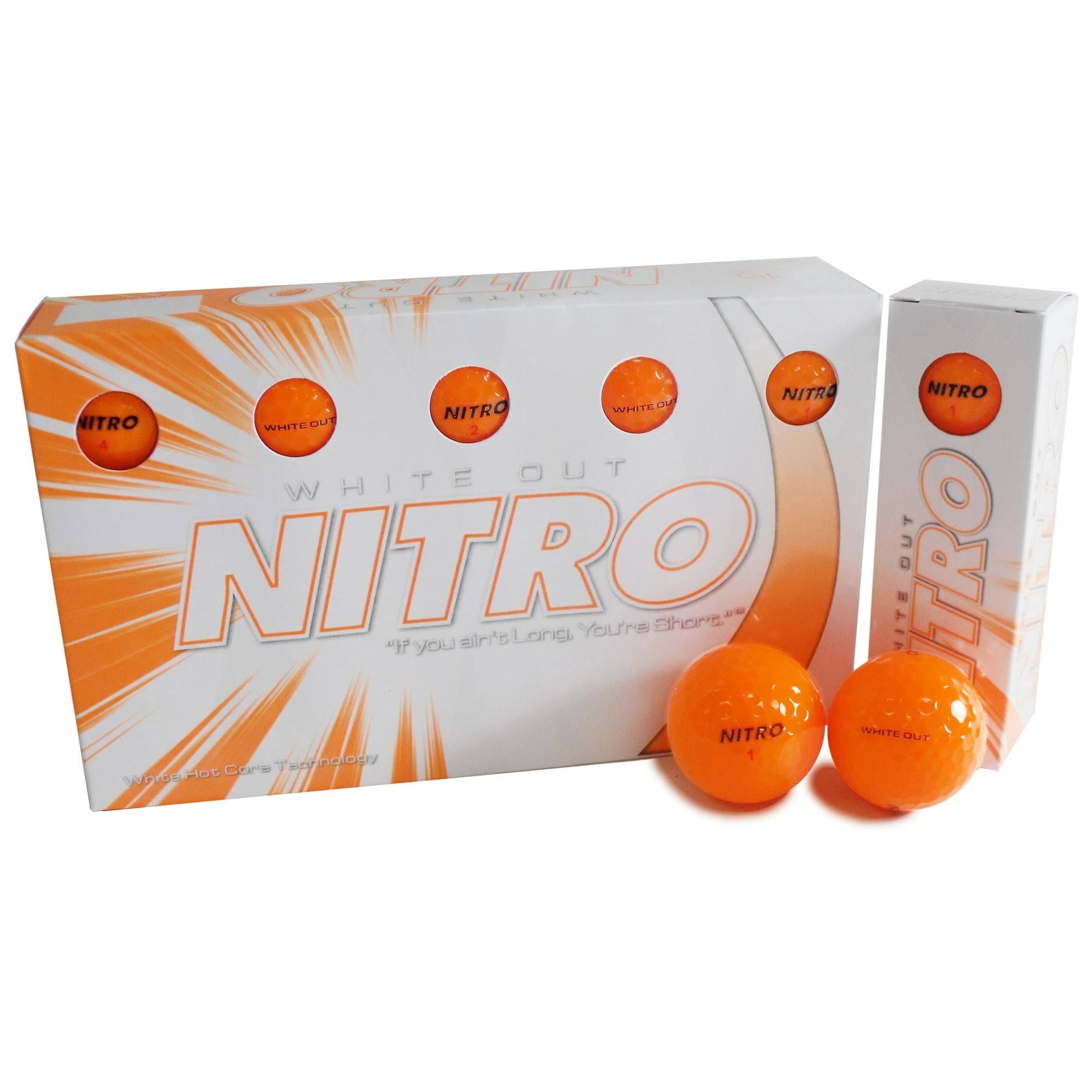 4 Pack- Nitro Golf Golf Balls, Orange, 15 Pack - Walmart.com