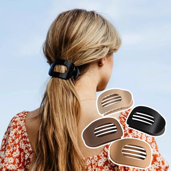 4-Pack No-Crease Matte Hair Clips for Women & Girls – Solid Color ...