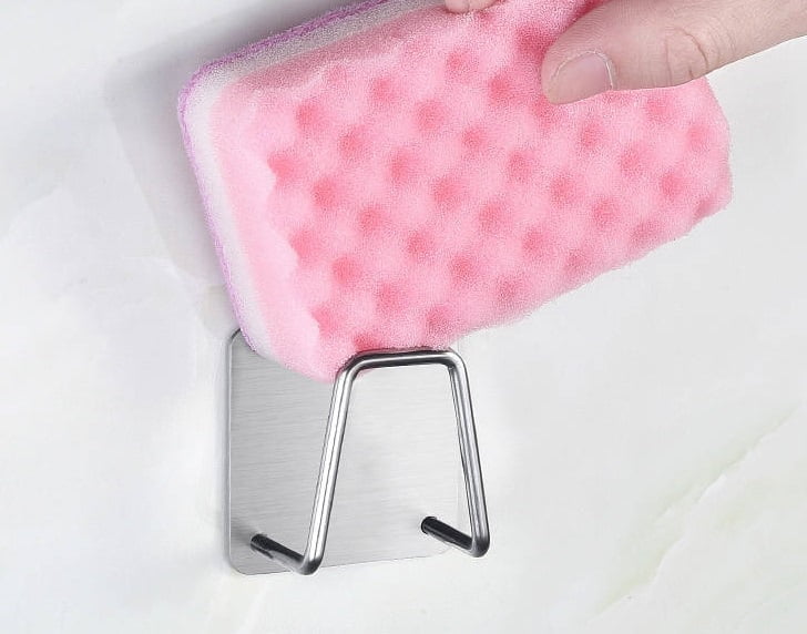 4-Pack Non-Perforated Kitchen Sponge Rack – Space-Saving Sink Wire ...