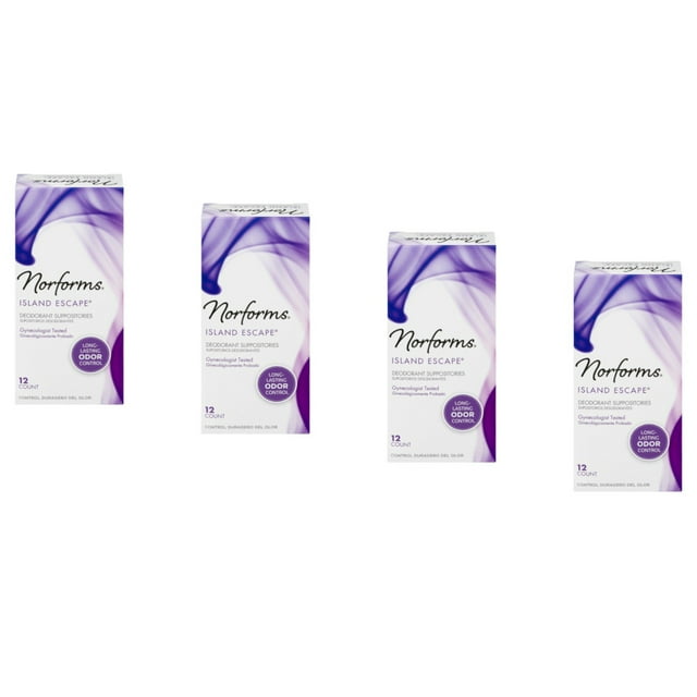Norforms 4 Pack Feminine Odor Hygiene Vaginal Suppositories with ...