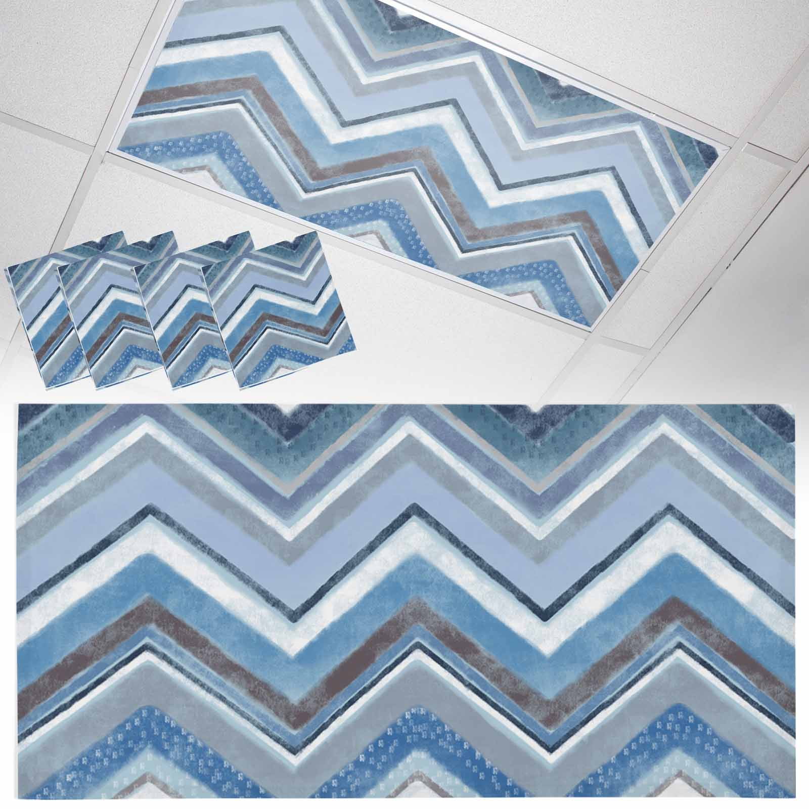 4 Pack Northern Europe Fluorescent Light Covers for Ceiling Lights Blue ...