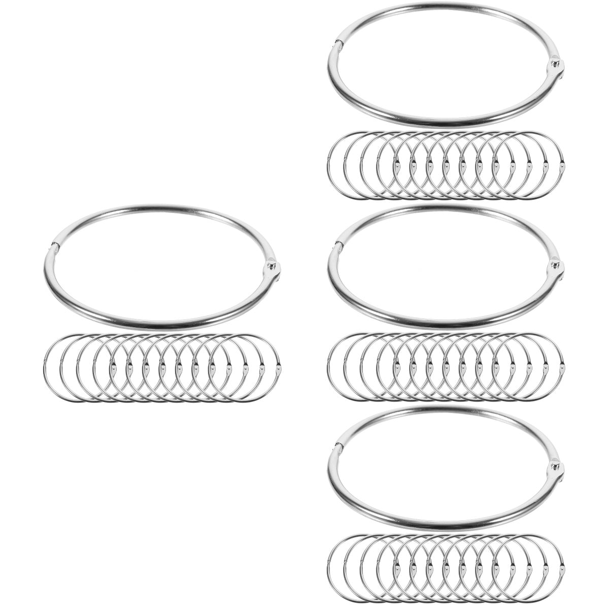 4 Pack Notebook Clip Rings Wire Key Gold Hoop Office Silver - Walmart.com