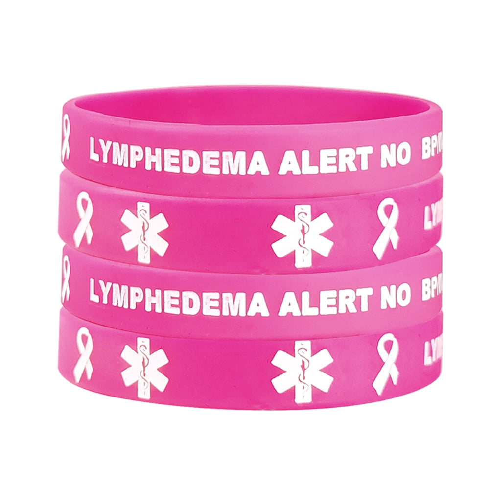 4 Pack Noticeable Pink Lymphedema Alert No Bp/Iv/Needles This Arm ...