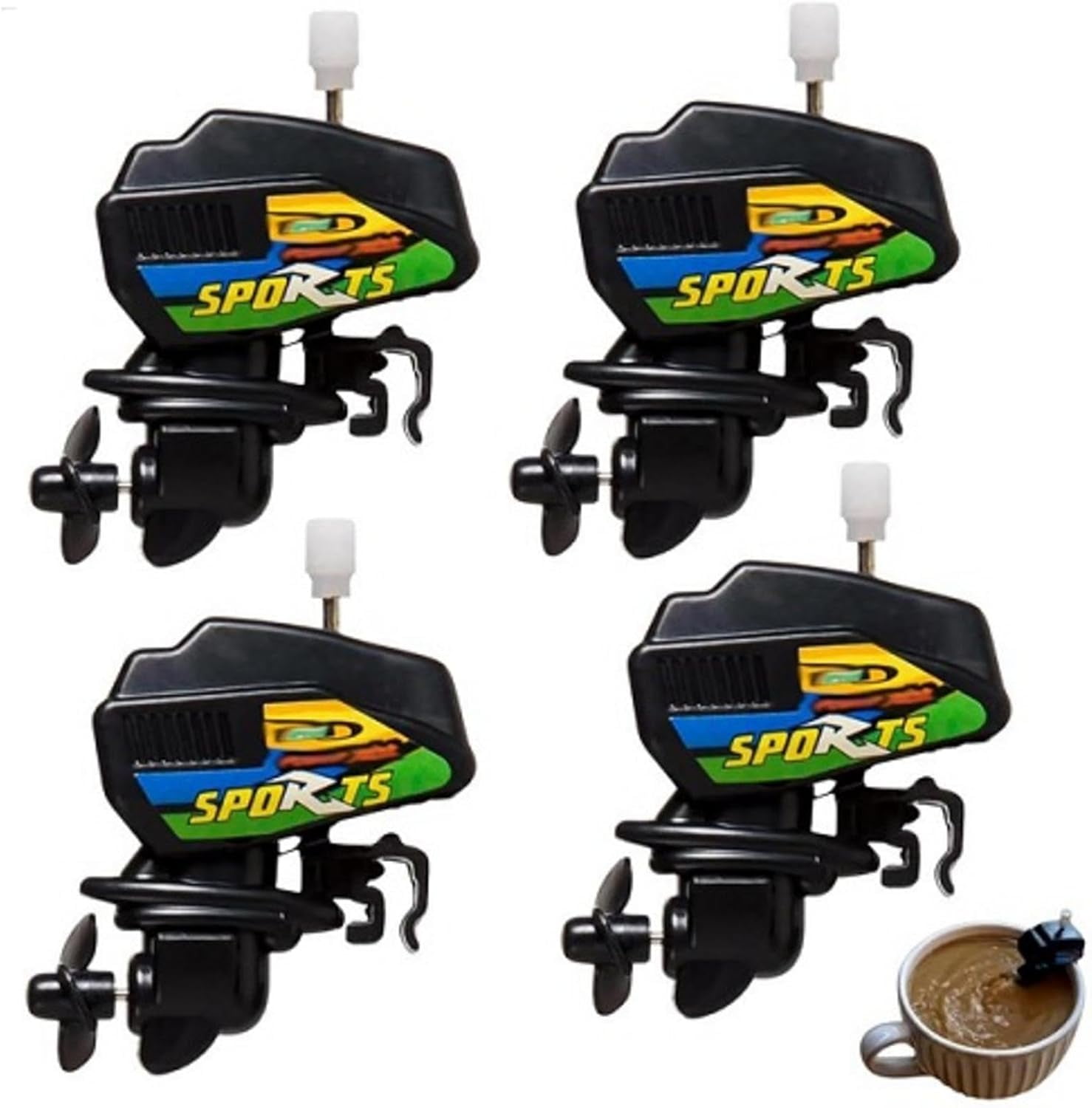 4 Pack Novelty Boat Coffee Mixer, Outboard Motor Coffee Mixer, Boat ...