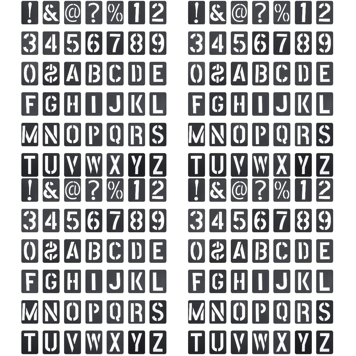 4 Pack Number Painting Stencils for Letter Template Symbol Reusable ...