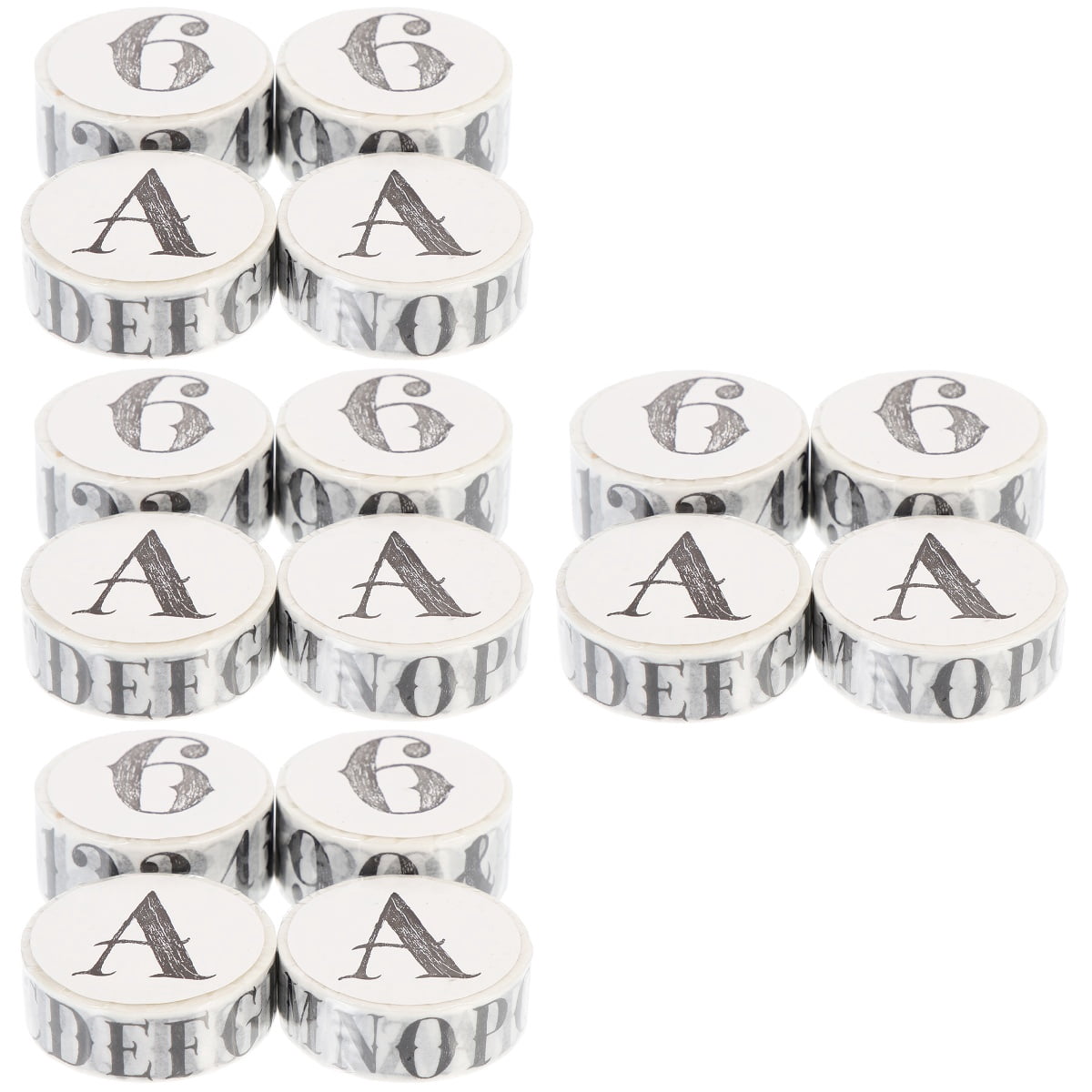 4 Pack Number Sticker Washi Tape High-class Greeting Card Child ...