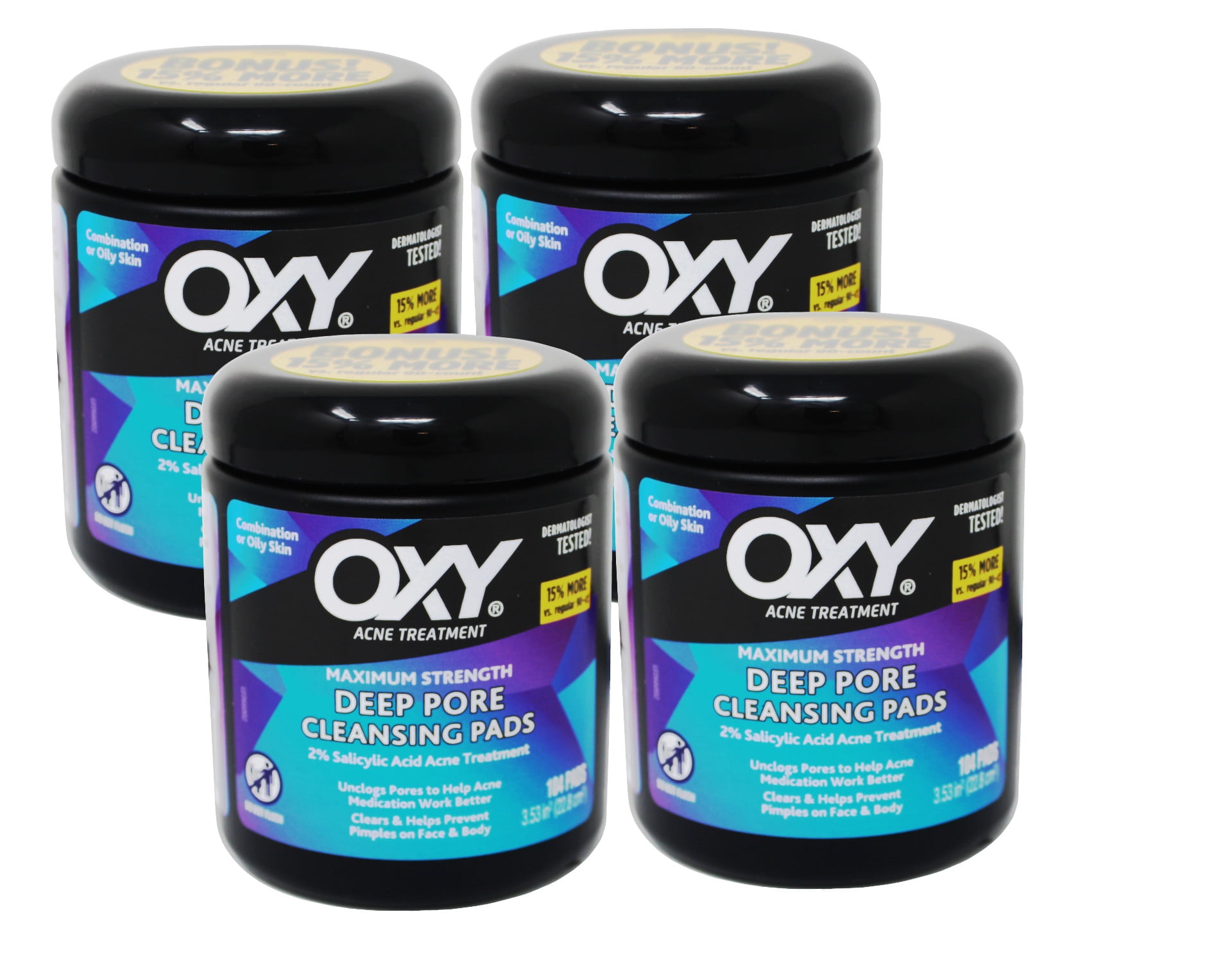 4 Pack OXY Deep Pore Cleansing Pads, 104 Count - Walmart.com