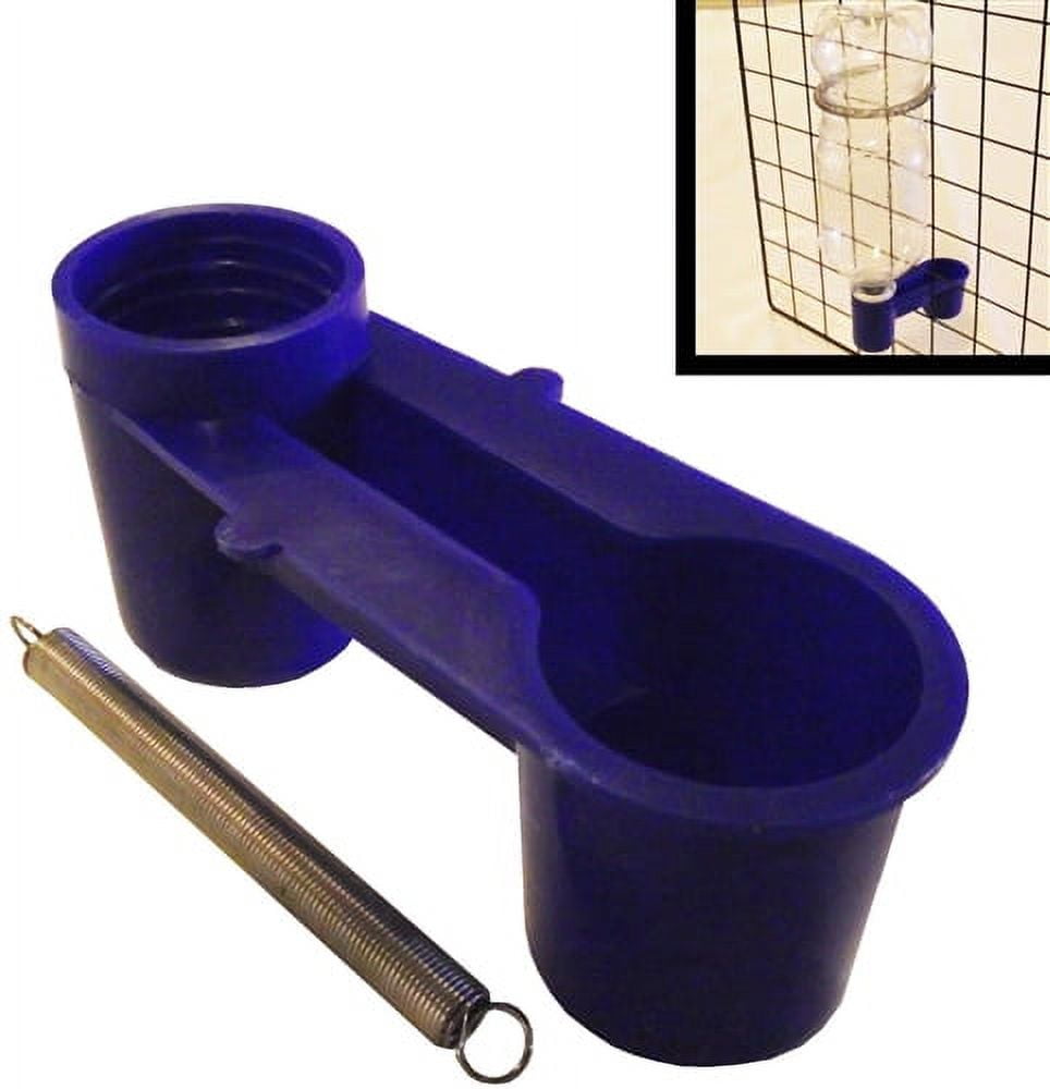 4 Pack Of Blue Soda Pop Water Bottle Bird Drinker Cups & Mounting ...