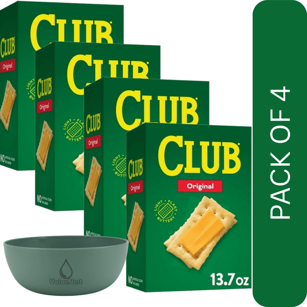 4 Pack Of Club Original Crackers, Buttery Flaky Snack Crackers, 13.7 oz ...