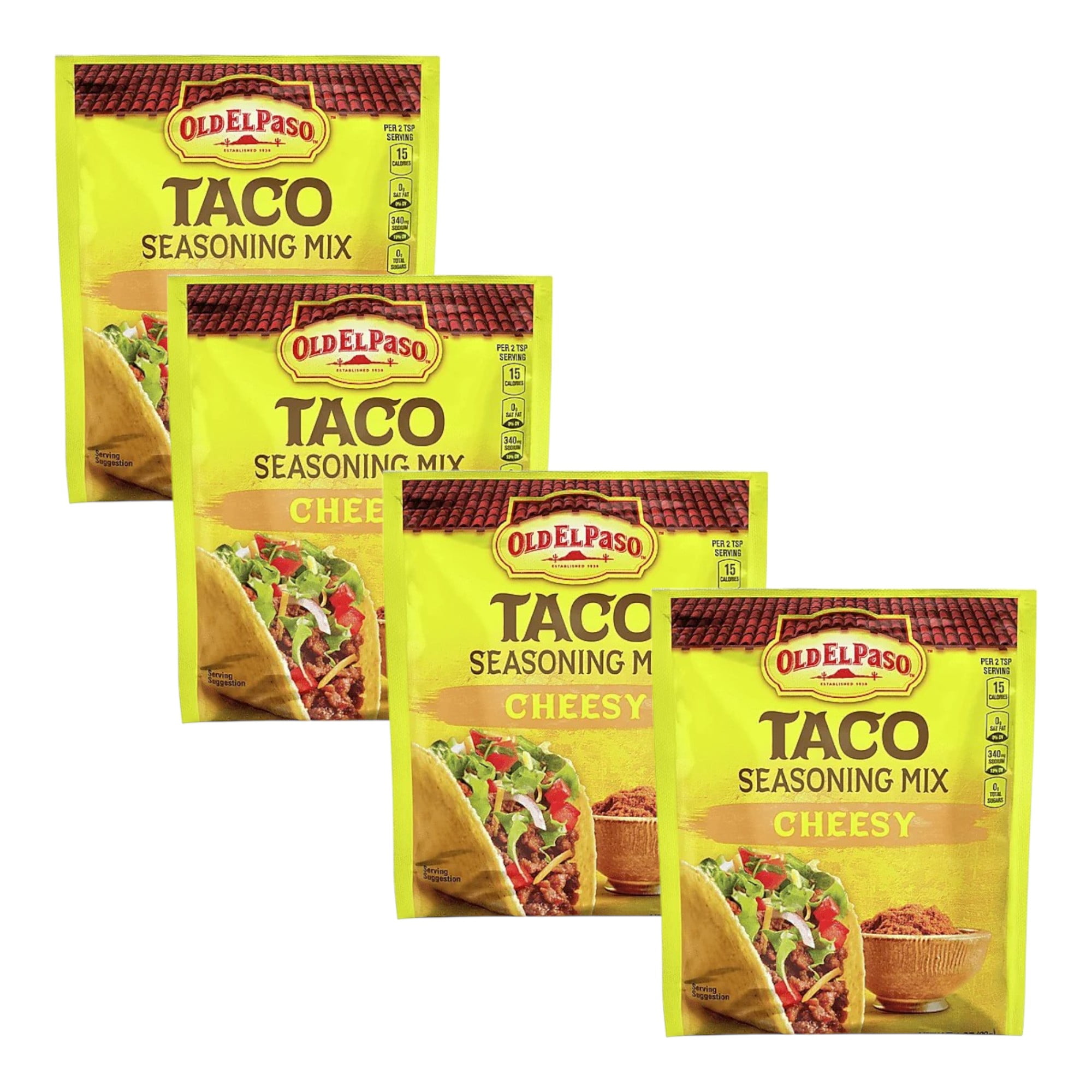 ( 4 Pack ) Old El Paso Cheesy Taco Seasoning Mix, 1 Oz Packet - Walmart.com