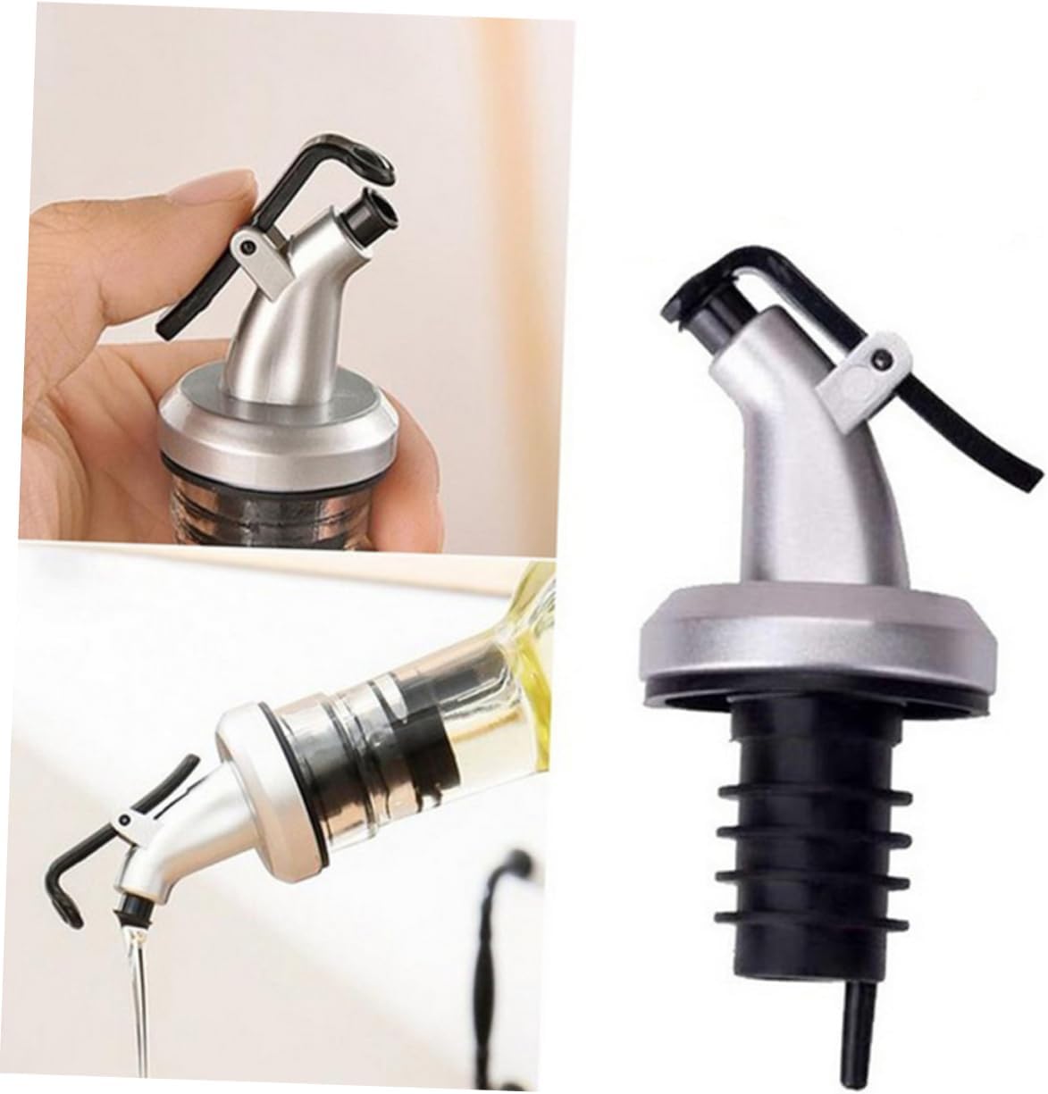 4 Pack Olive Oil Spout, Oil Vinegar Bottle Stopper Spout ， Bottle Pour ...