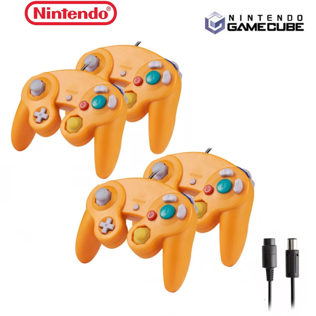 4 Pack Orange Wired NGC Game Controllers for Gamecube Console - Walmart.com