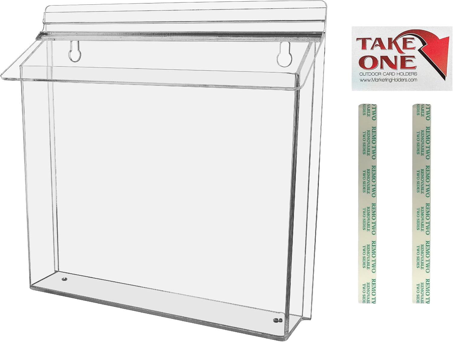 4 Pack Outdoor Brochure Holder Box Clear Acrylic with Lid Holds 11" x 8 ...