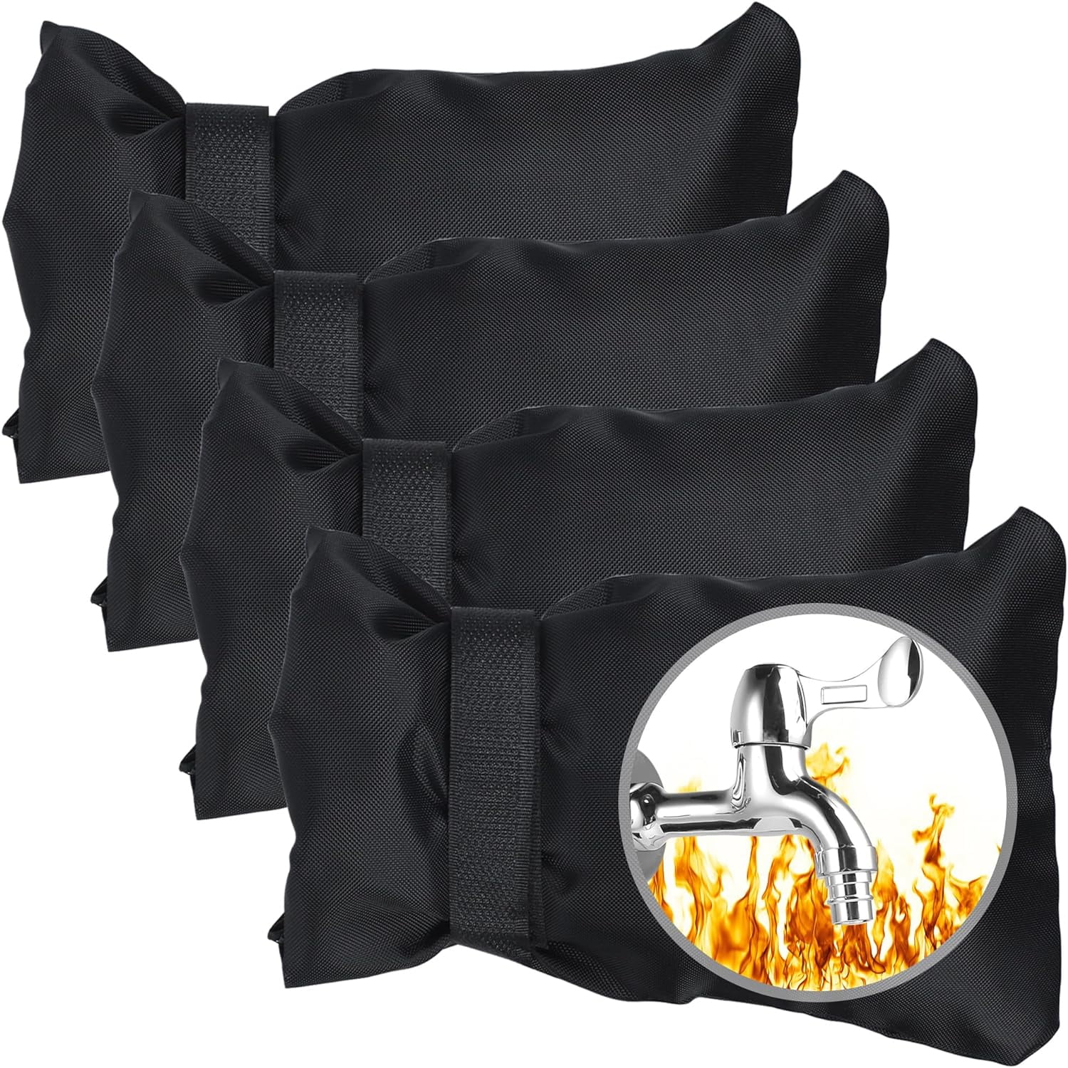 4 Pack Winter Waterproof Insulated Outdoor Faucet Covers, Spigot Hoses ...