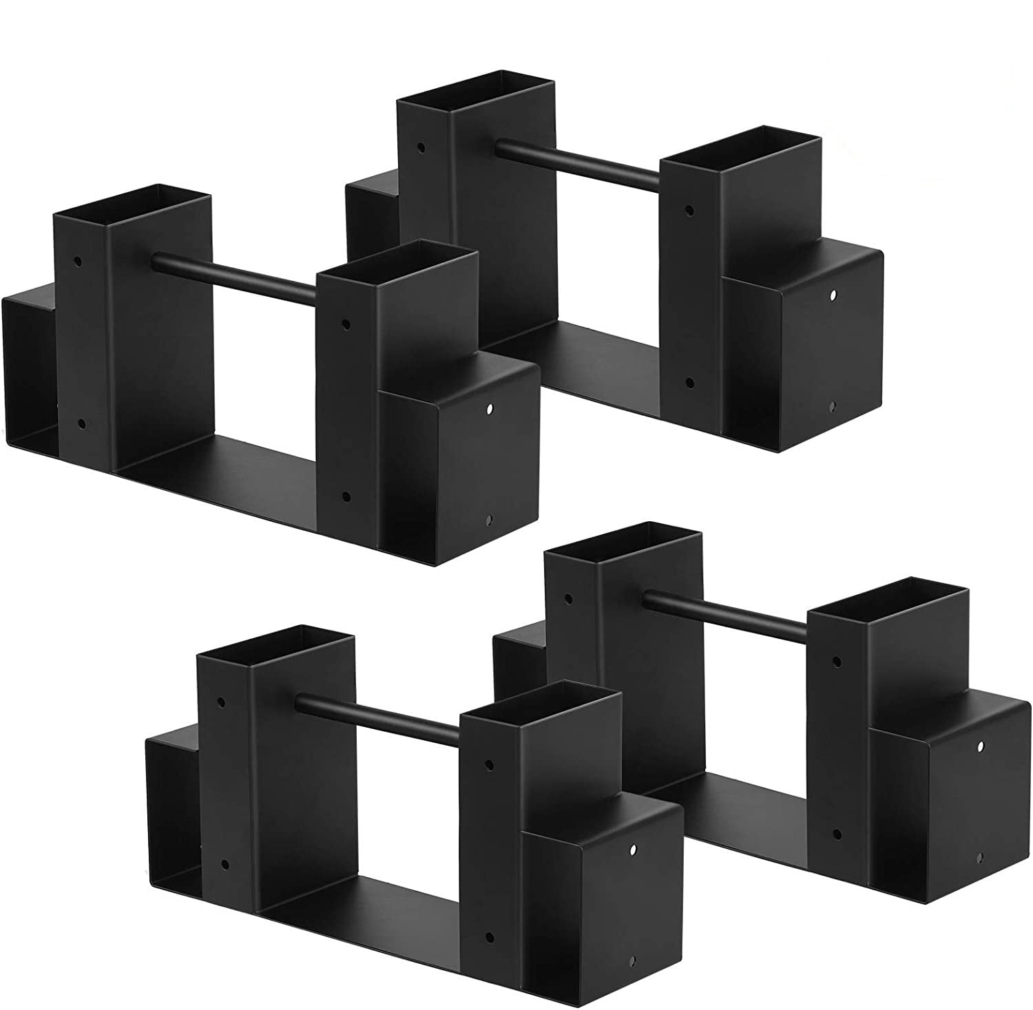 4 Pack Outdoor Firewood Racks, Log Storage Rack, Black - Walmart.com
