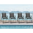 4 Pack Outdoor Folding Chairs, Portable Foldable Dining Chairs for ...