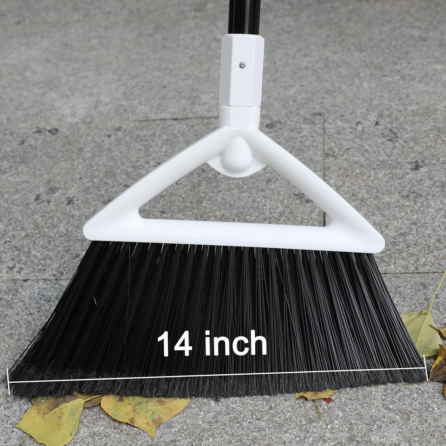 4 Pack Outdoor Indoor Broom, Heavy-Duty Kitchen Broom with Long Pole ...