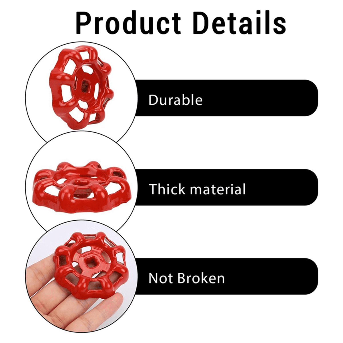 4 Pack Outside Faucet Handles Replacement Faucet Wheel Handle Stem Hole ...