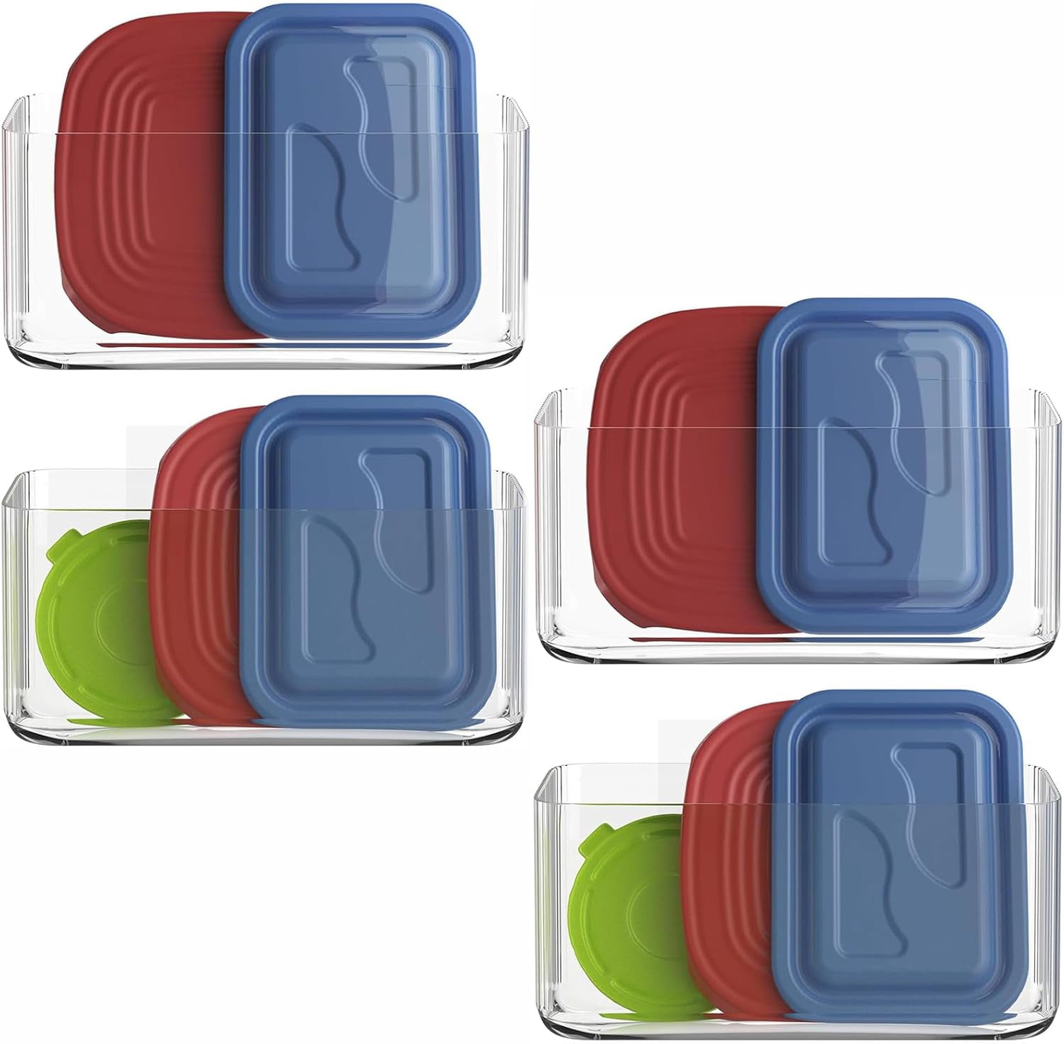 4 Pack Over Cabinet Organizer Storage Lid Organizer Caddy Space Saver ...