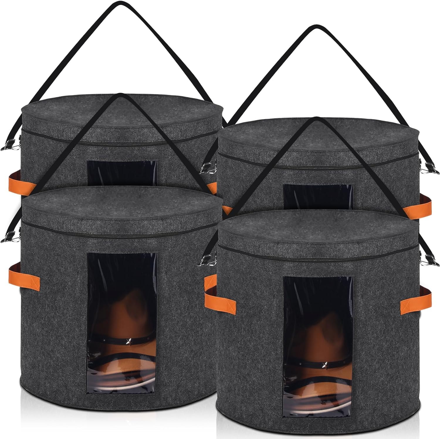 4 Pack Oversized Hat Storage Box for Women Men 19