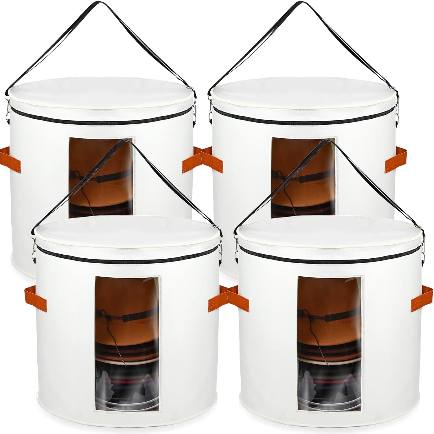 4 Pack Oversized Hat Storage Box for Women Men 19