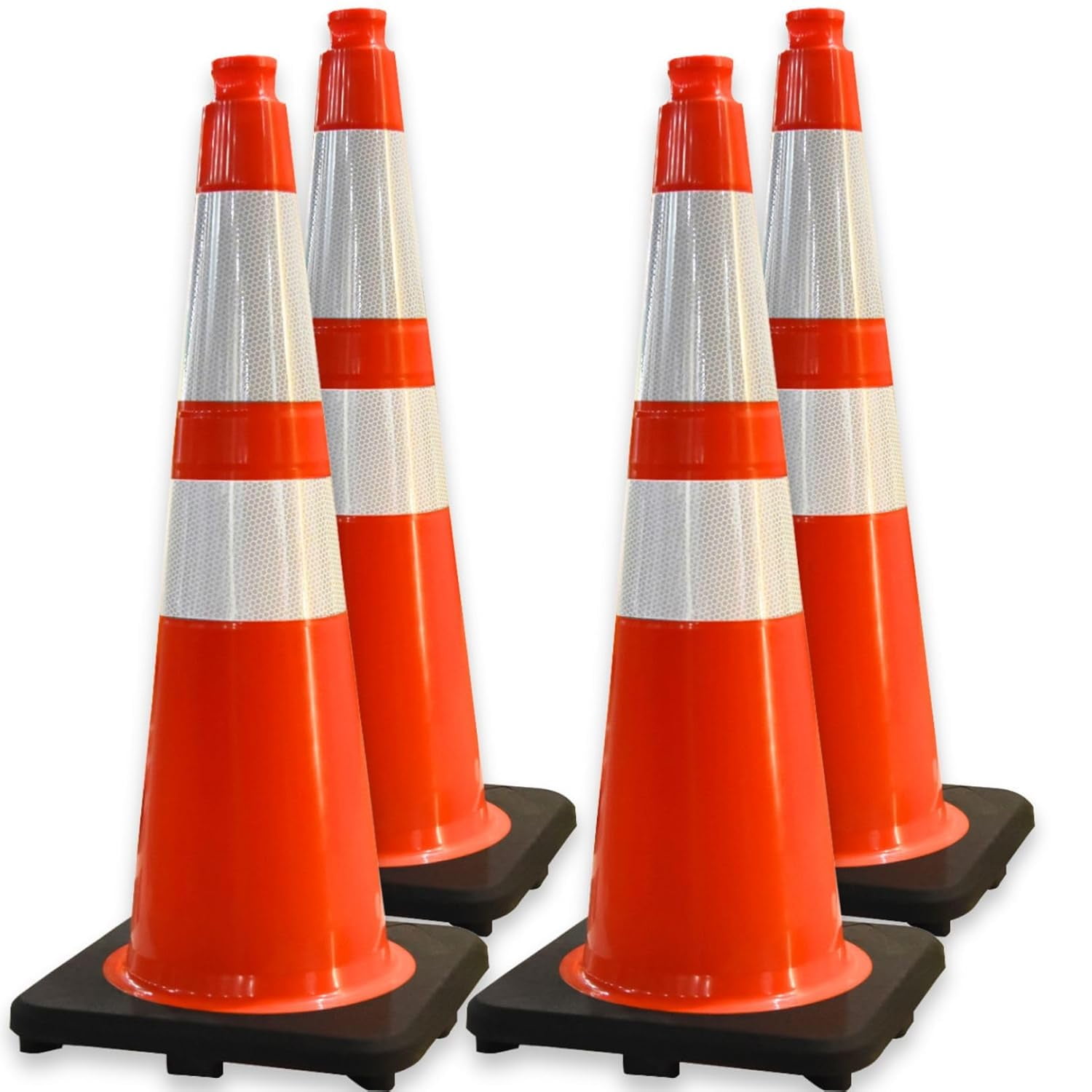 (4 Pack) PAWTY 28” inch Traffic Safety Cones Orange Road Parking Cones ...