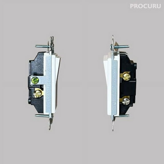 [4-Pack] PROCURU 3-Way Decorator Paddle Rocker Light Switch, 3-Wire ...