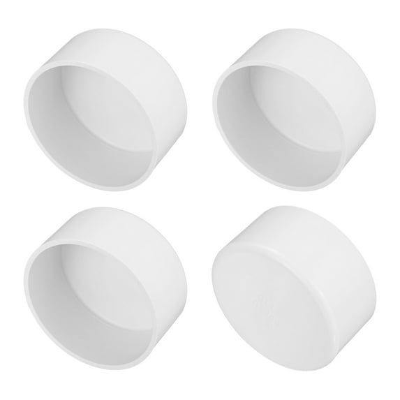 4-Pack Pipe End Cap Fitting, 4 Inch Furniture Grade Pipe End Cap Plug ...