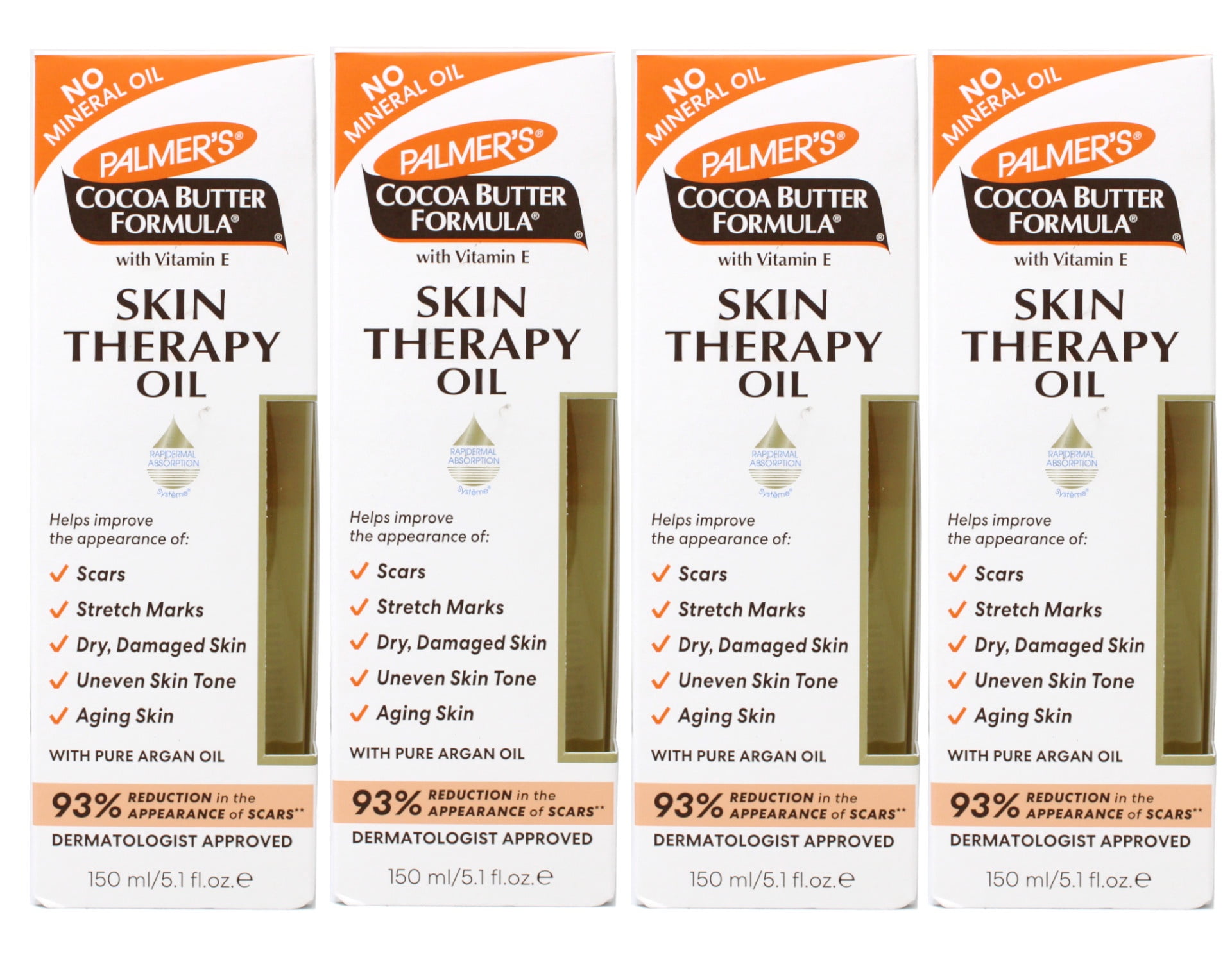 4 Pack - Palmers Cocoa Butter Formula Skin Therapy Oil Pump 5.1oz Each ...