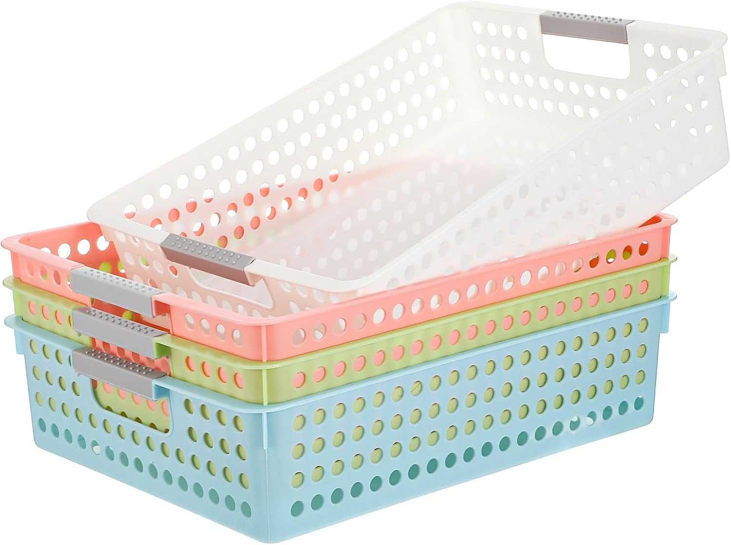 4 Pack Paper Tray Organizer,4A Paper Tray Durable Desk Storage Bins ...