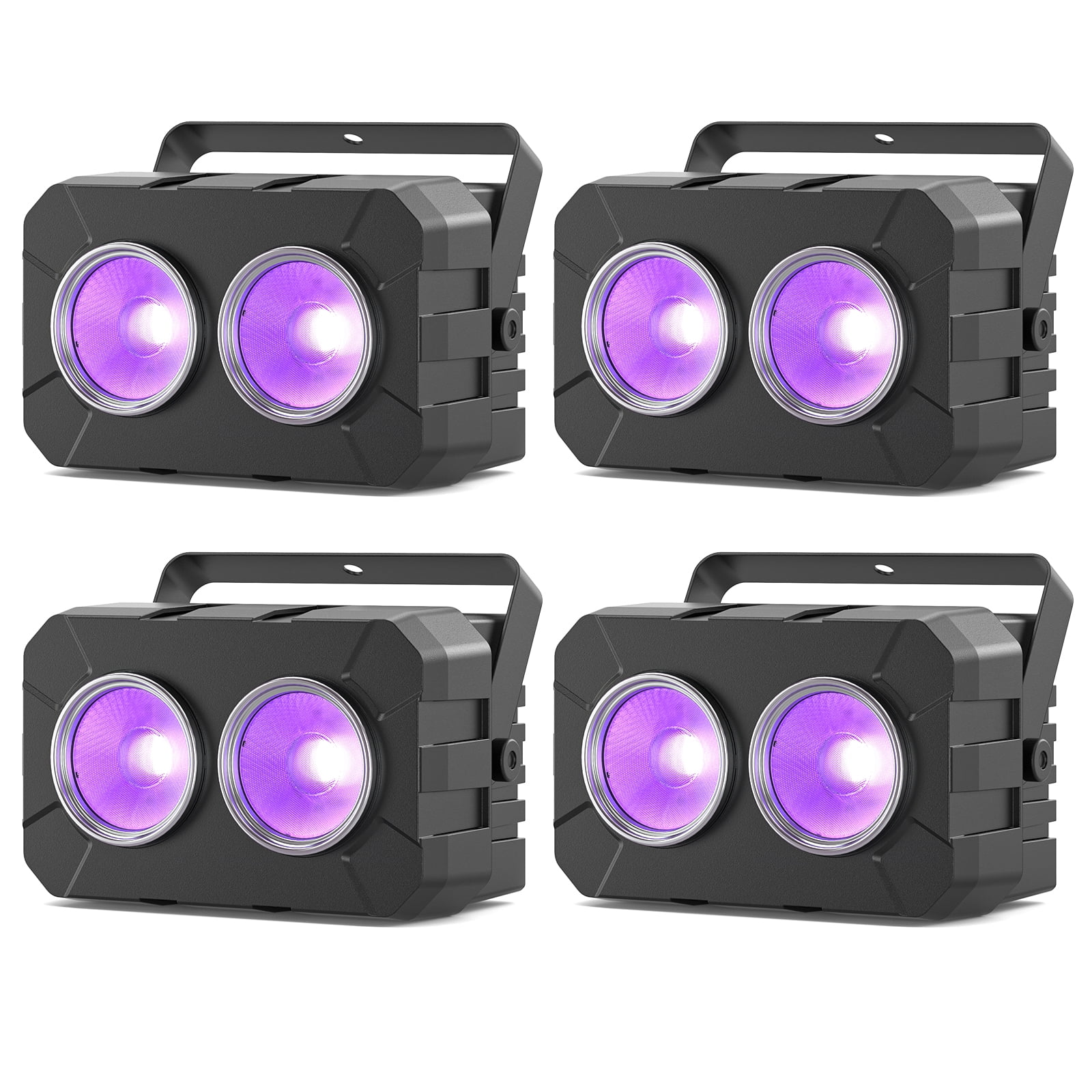 4 Pack Par Light 150W RGBW COB LED Dyeing Controlled by DMX, AUTO ...