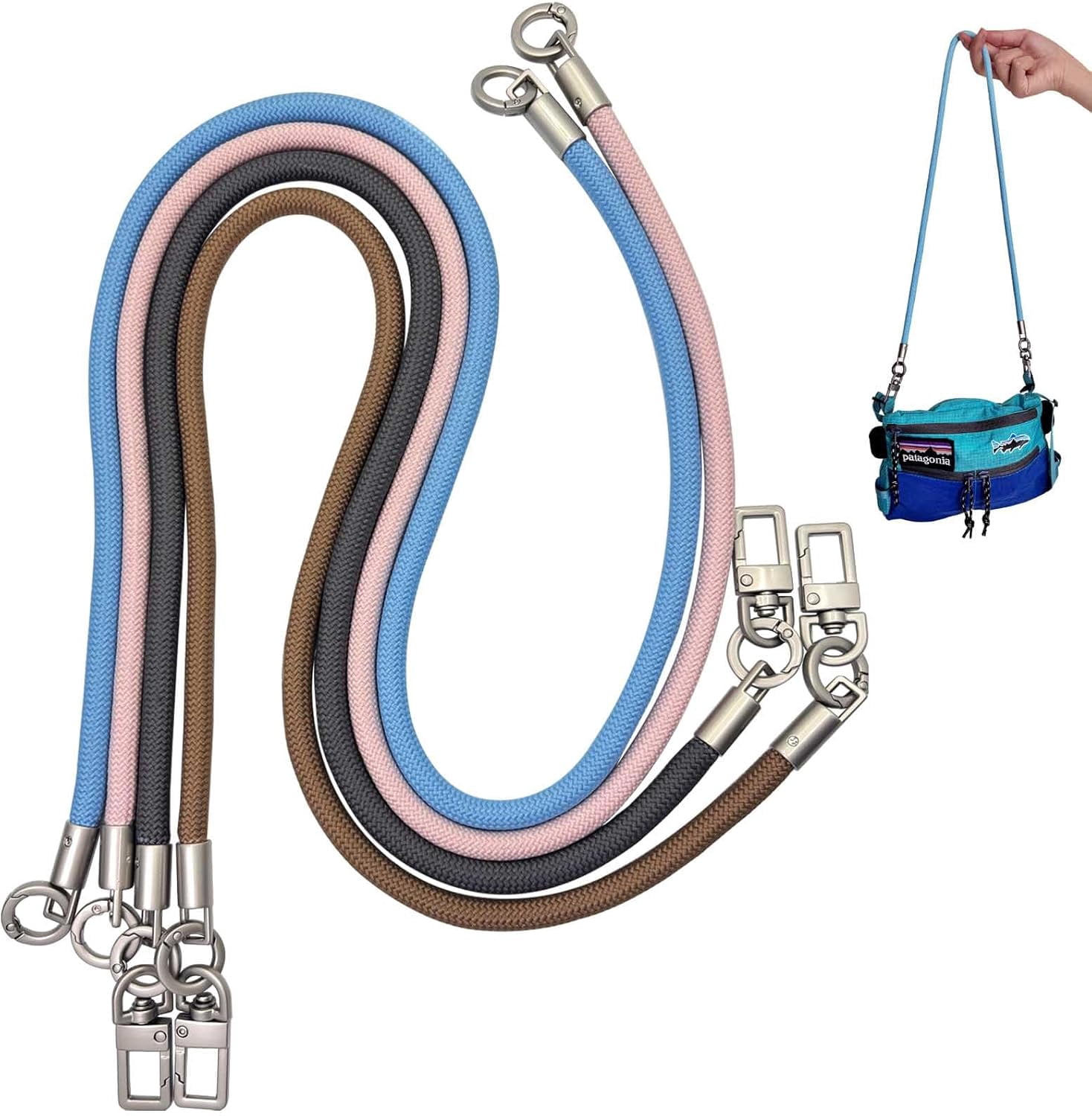 4-Pack Paracord Bag Handles – DIY Replacement Straps for Shoulder Bags ...