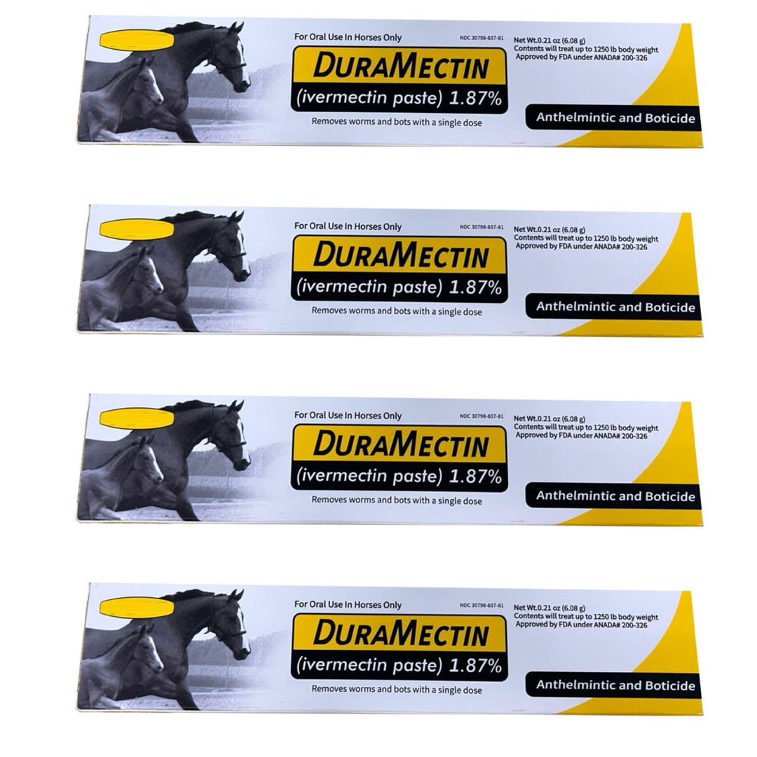 4 Pack of Paste, 0.21 Ounces each, Apple Flavored Horse Dewormer ...