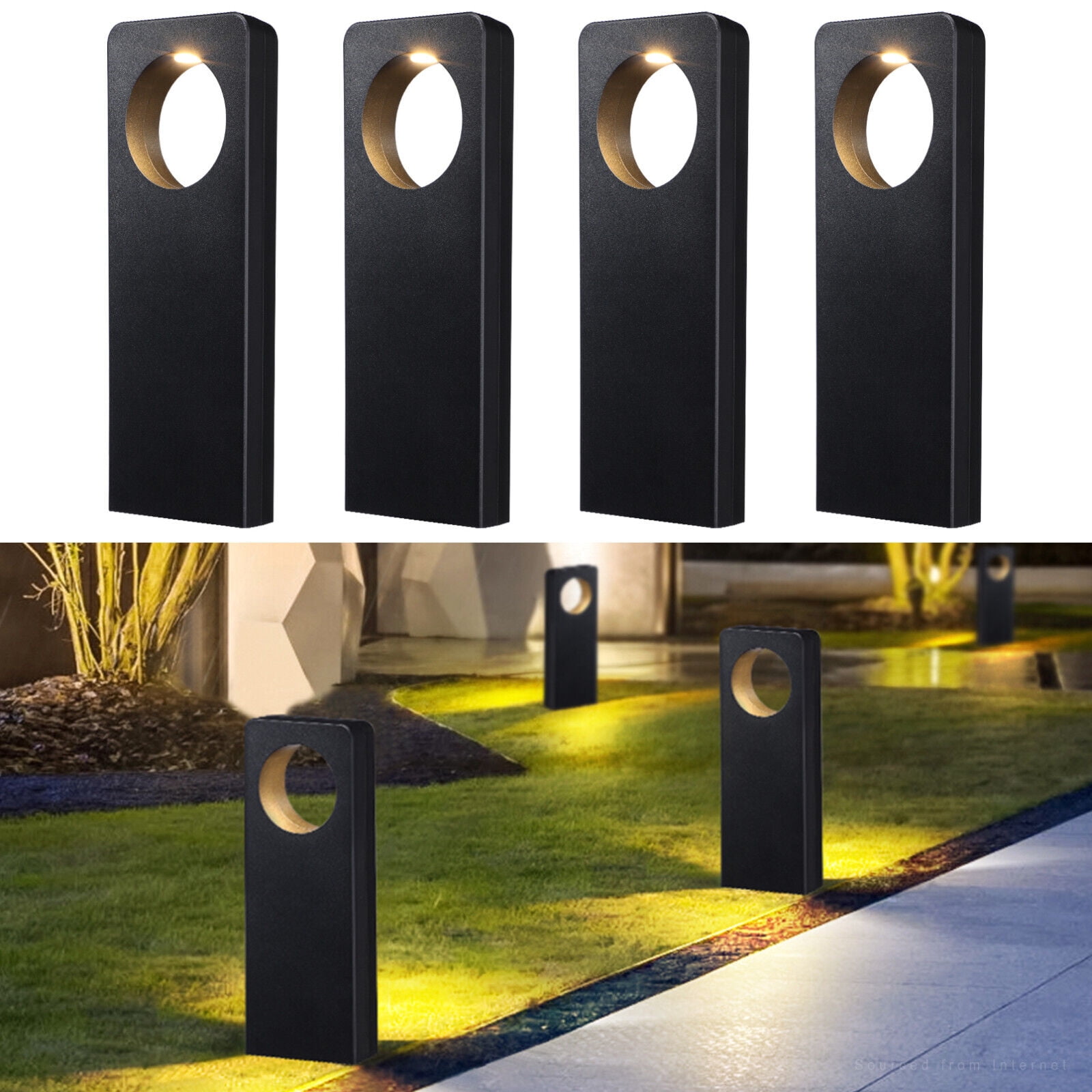 4 Pack Pathway Light, 3W 12V AC/DC LED Landscape Path Lighting, Modern ...