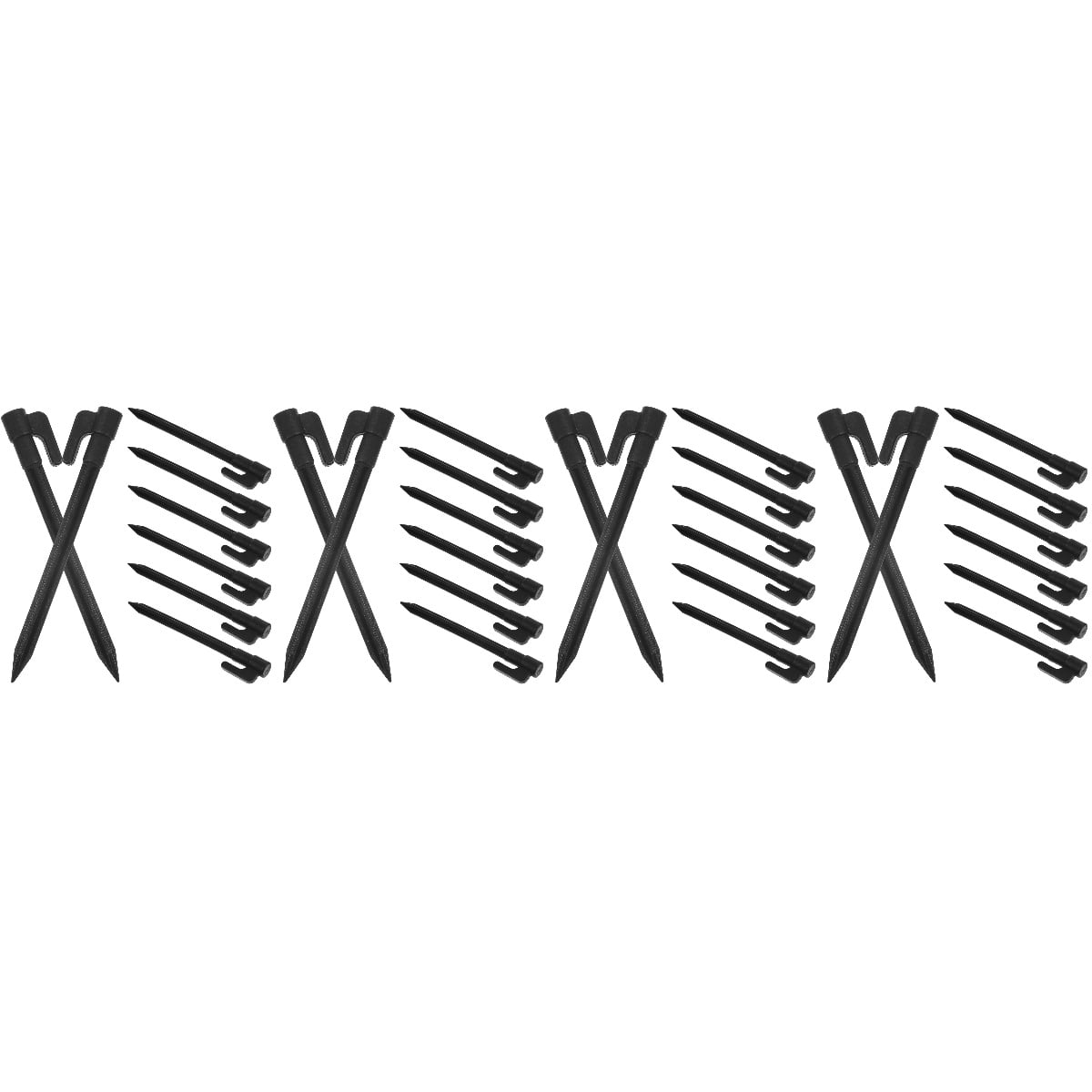4 Pack Patio Garden Pile Tent Rope Fixer 14.40X2.20X1.20CM Black ...