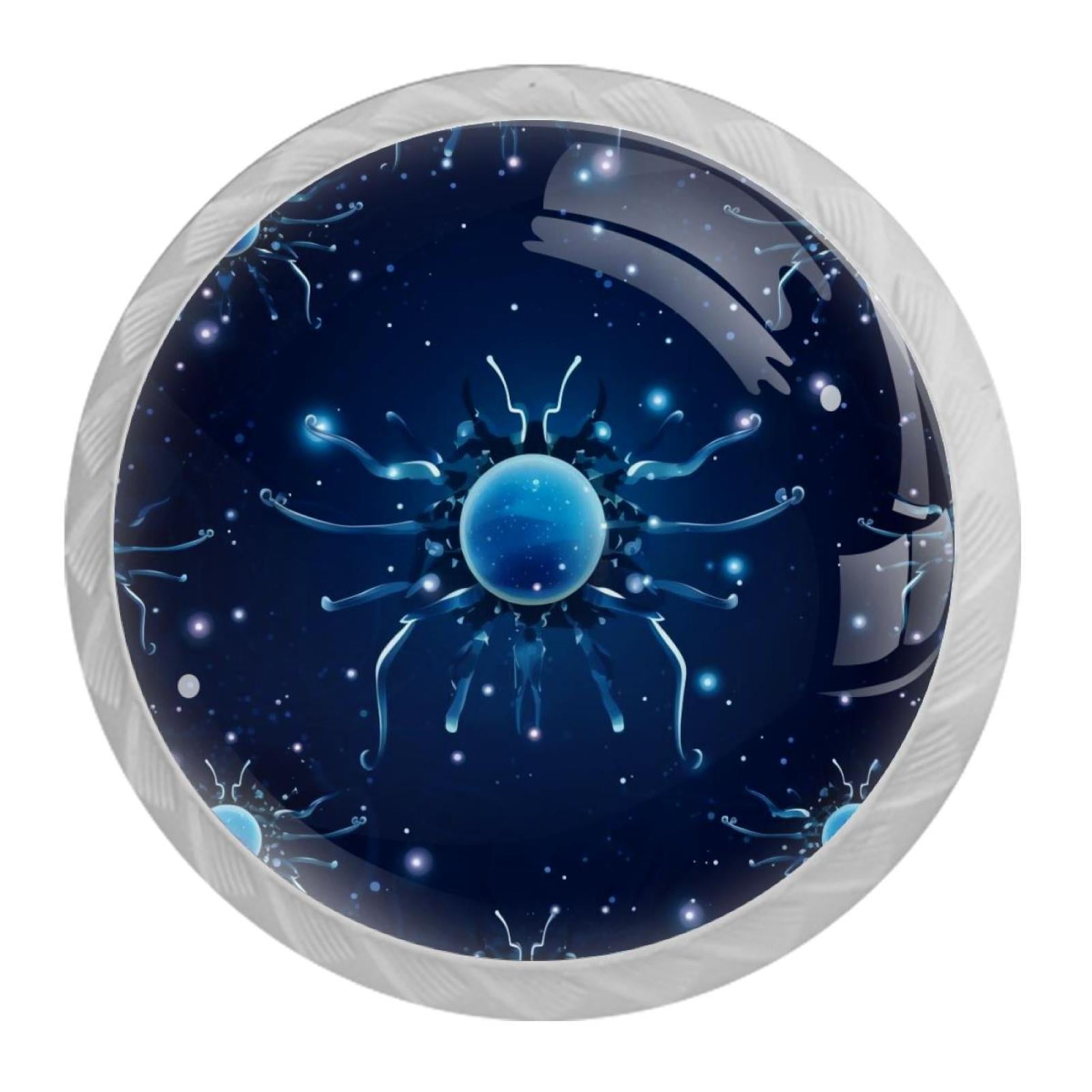 4 Pack Pattern Cabinet Knobs, Cancer Zodiac Sign Scorpion Night Cabinet ...