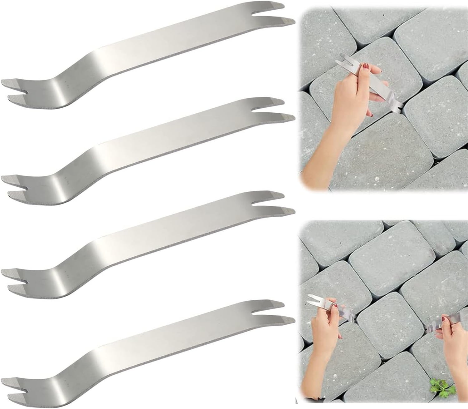 4 Pack Paver Puller Tool,Happon Removal Raise Sunken Brick Tool for ...