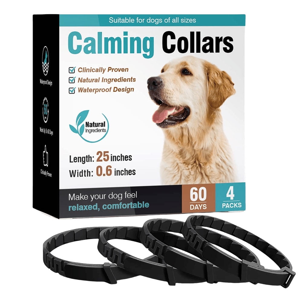 4 Pack Pet Calming Collar Anxiety Relief Pheromone Collar for Cats Dogs ...