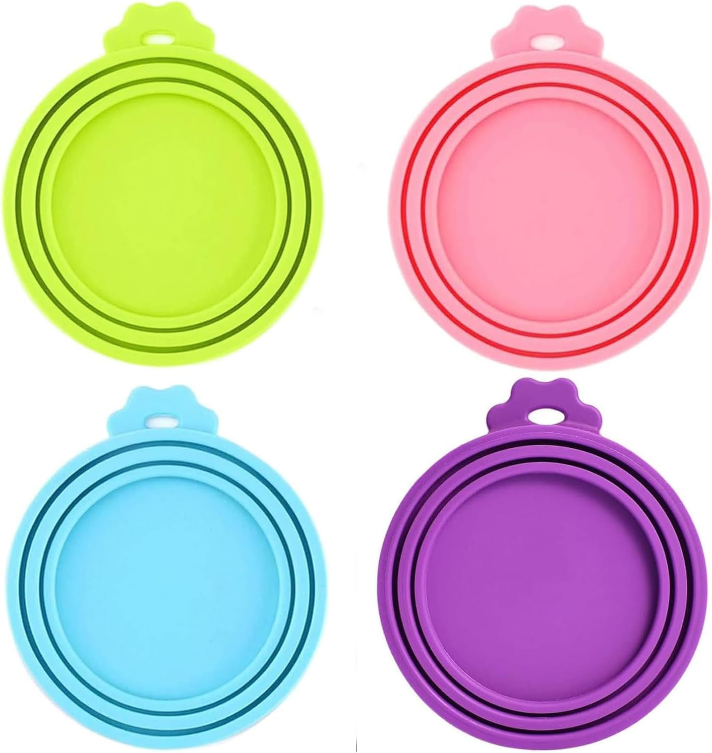4 Pack Pet Food Can Cover Silicone Can Lids for Dog and Cat Food ...