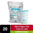 4 Pack - Phade Marine Biodegradable and Compostable Paper Hot Cups with ...