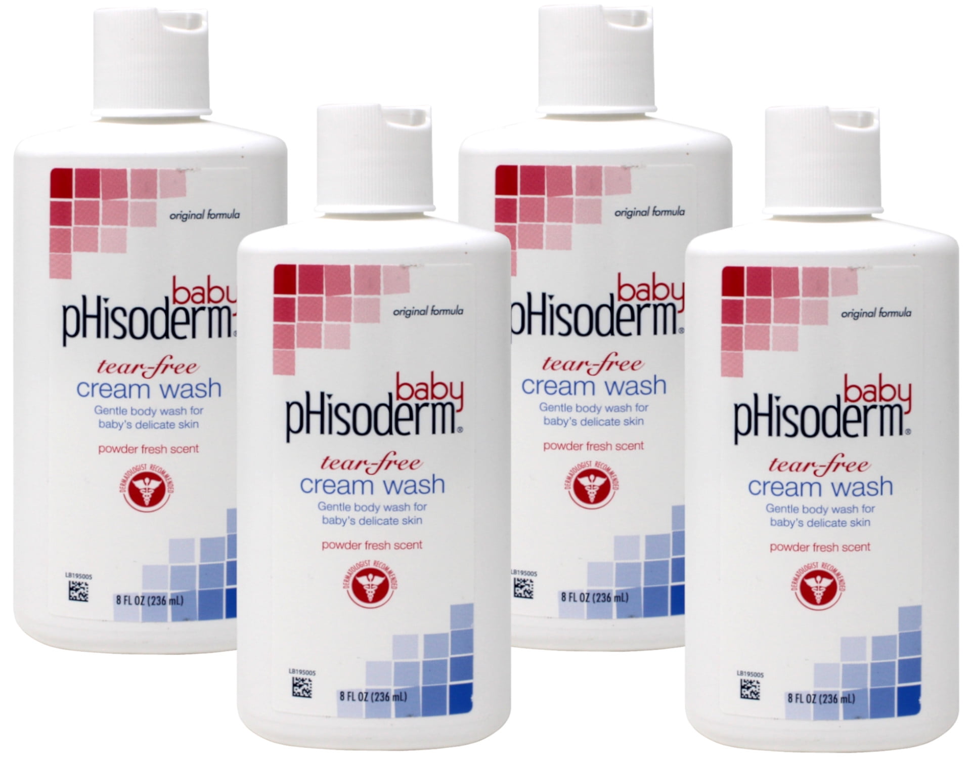 4 Pack Phisoderm Baby Tear-Free Cream Wash Powder Fresh Scent 8 oz Each ...