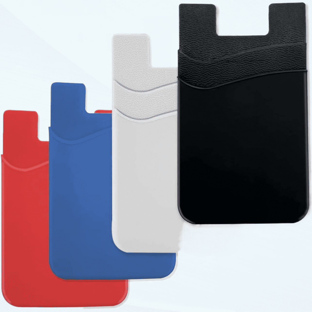 4 Pack Phone Card Holder, Silicone Adhesive Stick-on ID Credit Card ...