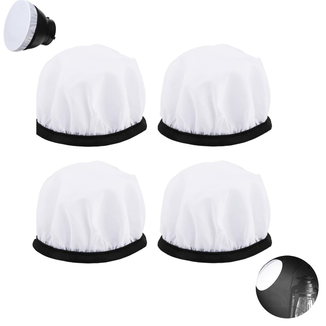 4-Pack Photography Diffuser,7” Nylon Cloth Sock for Softening Harsh ...