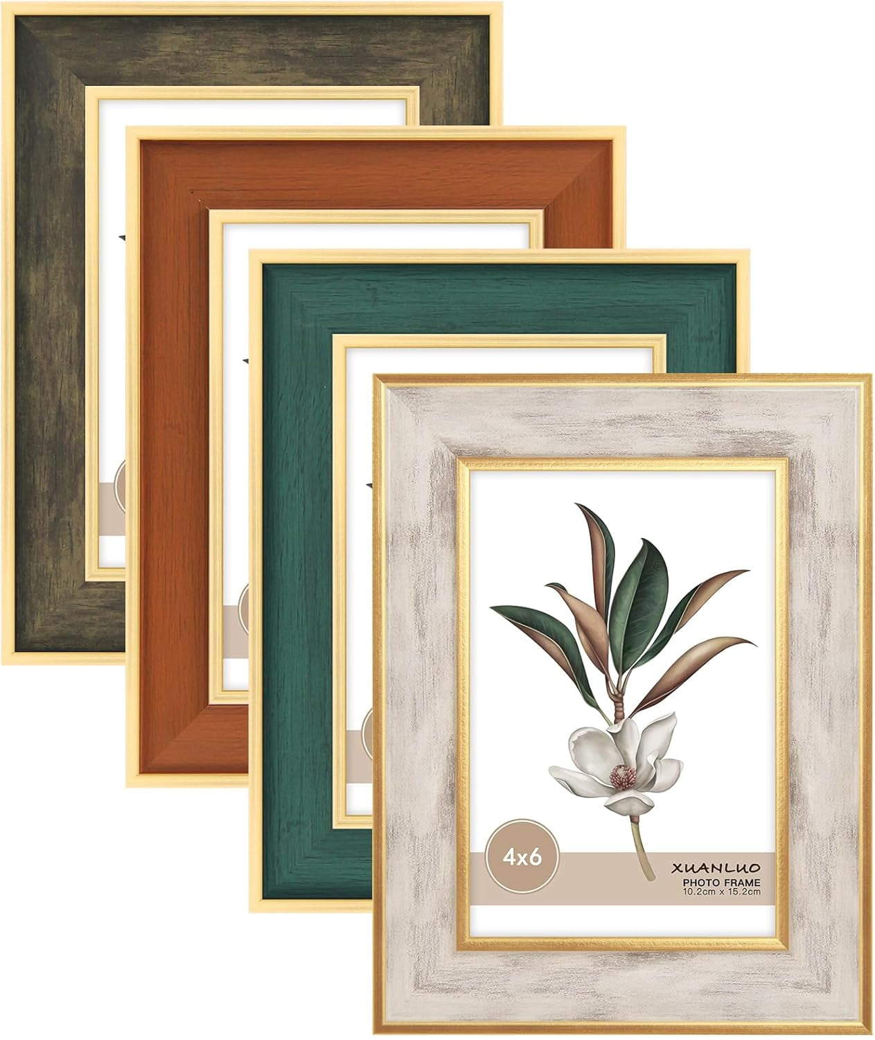 4 Pack Picture Frames Farmhouse Rustic Picture Frame Sets with ...
