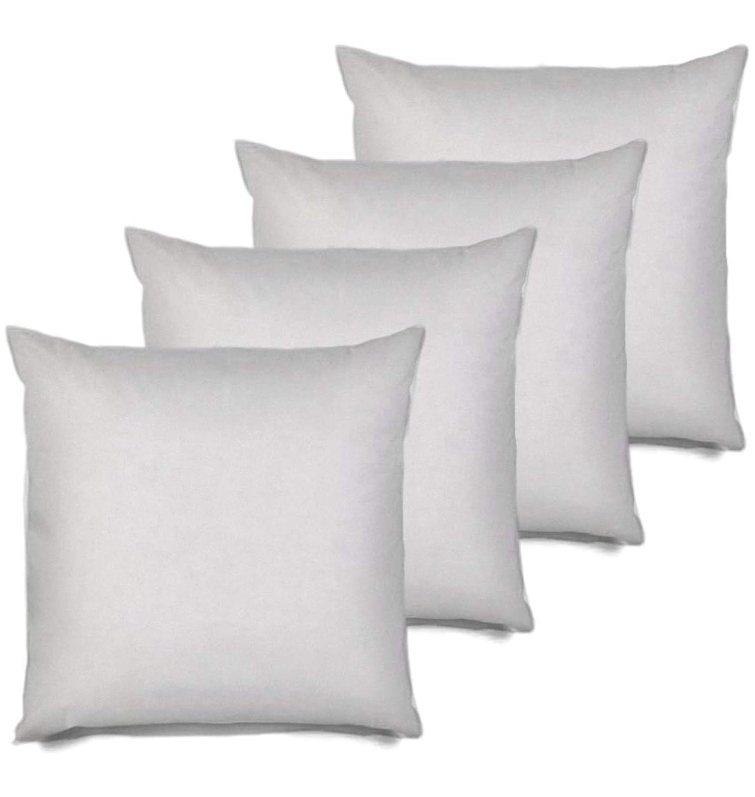 4 Pack Pillow Insert 16x16 Hypoallergenic Square Form Sham Stuffer ...