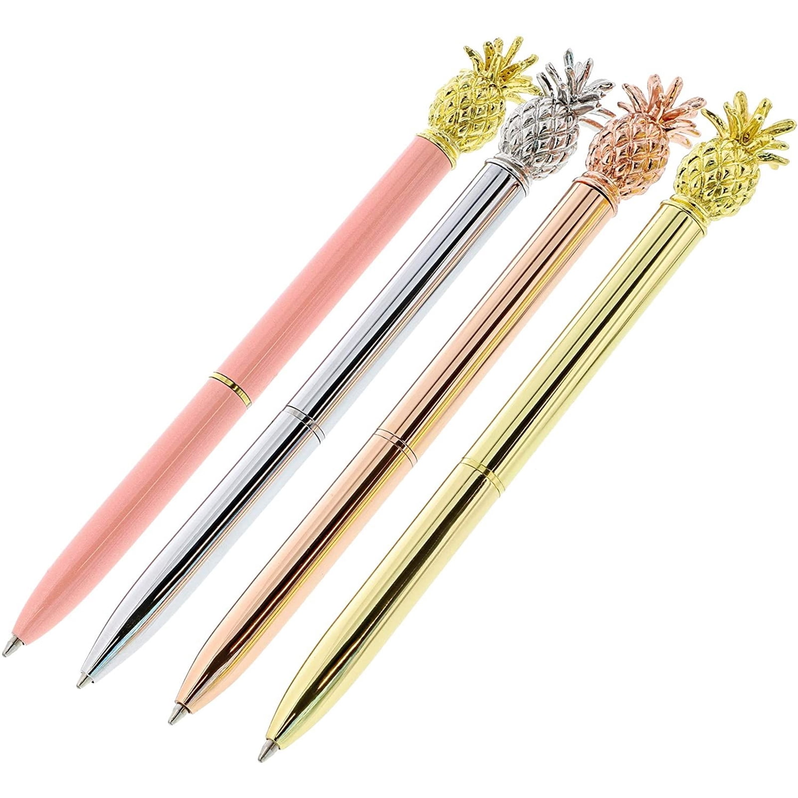 4-Pack Pineapple Ballpoint Pens with 4 Ink Refills, 5.5 Inches ...