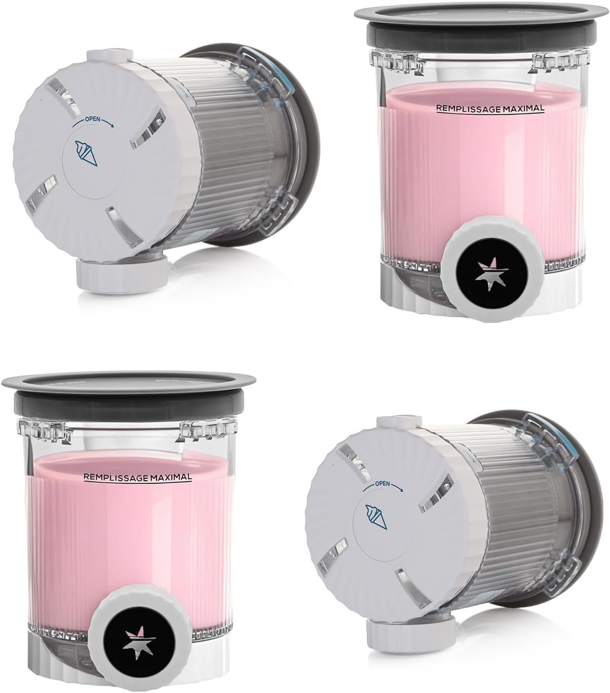 4 Pack Pints and Lids Compatible with Ninja Creami Swirl NC701 NC700 ...