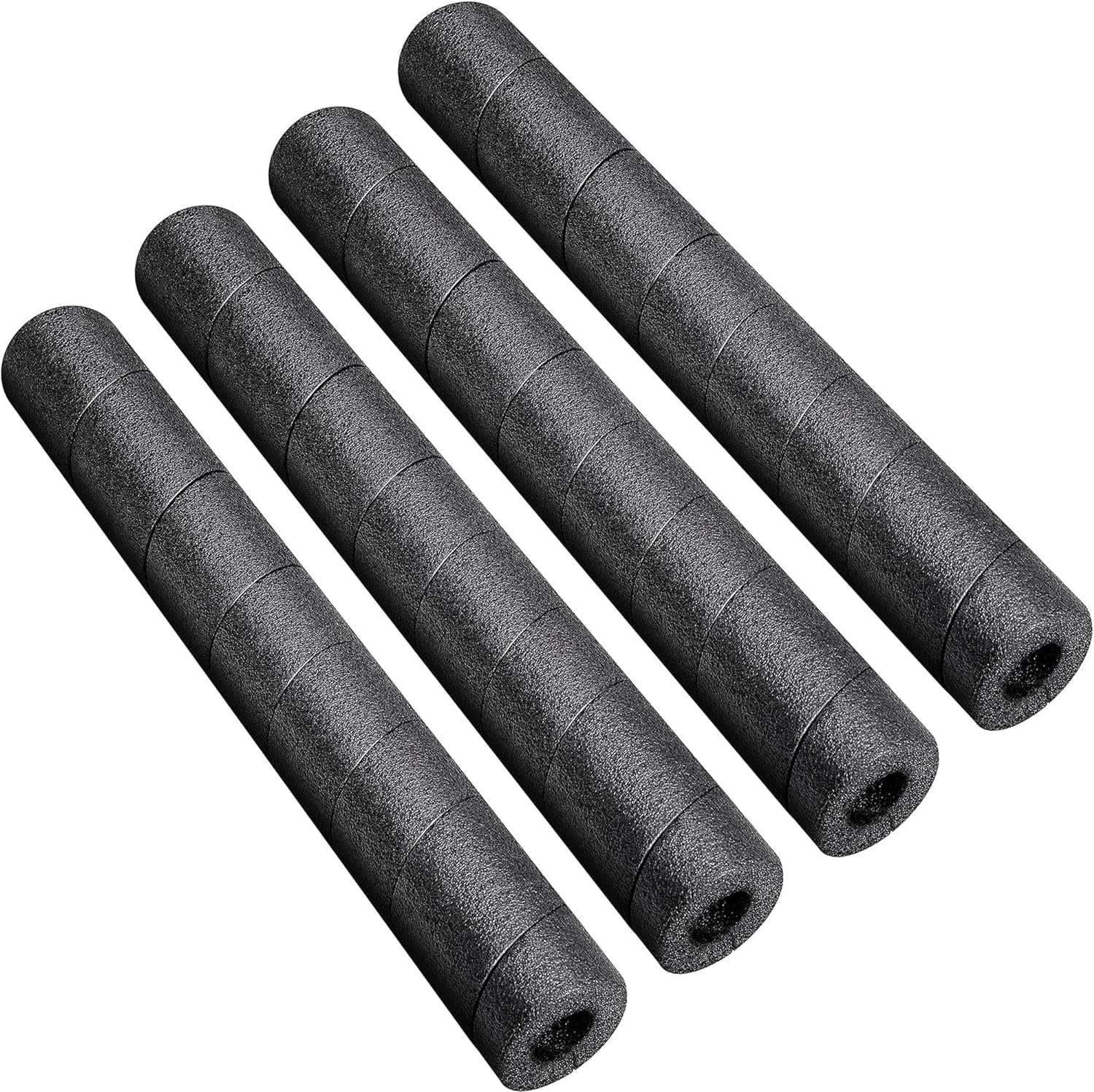 4 Pack Pipe Insulation Foam Tube, 15.7 Inches Black Pool Noodles Foam ...