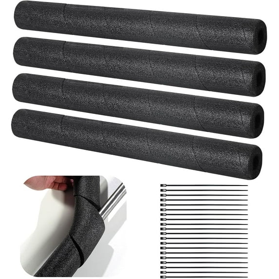 4 Pack Pipe Insulation Foam Tube,15.7Inch Black Pool Noodles Foam ...