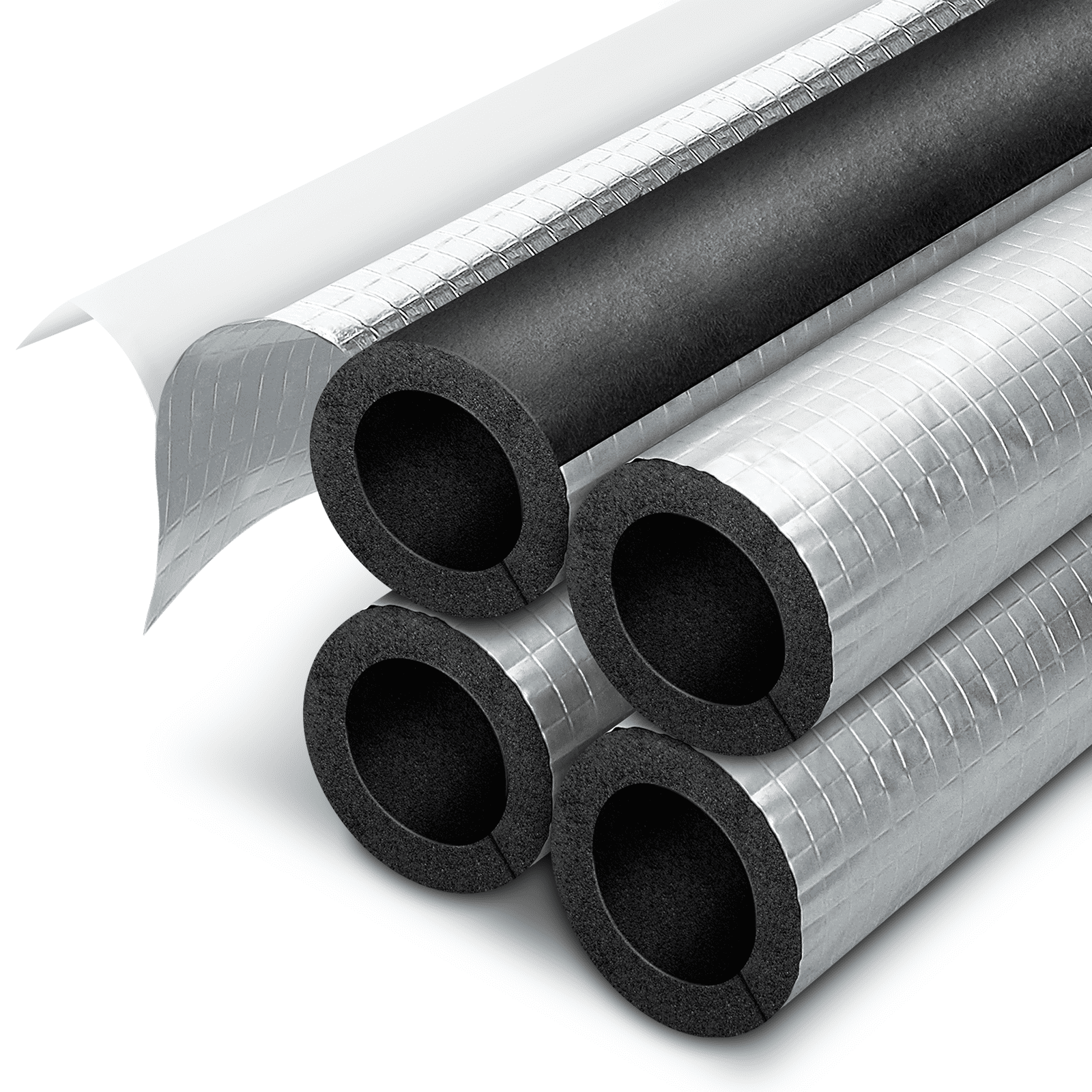 4 Pack Pipe Insulation Foam Tube, Self Adhesive Pre Slit AC Line ...
